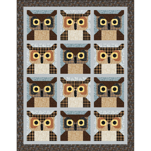 Crafted Cabin Owl Printed Quilt Panel-PI001RSD_CABIN – Fabrics 'N ...