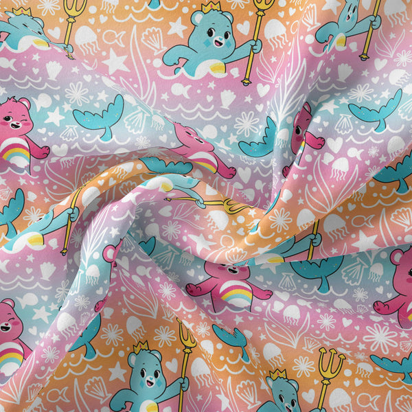 Care Bears Mer Bears Collection - Ocean Doodle - Multi - Cotton 440108 ...